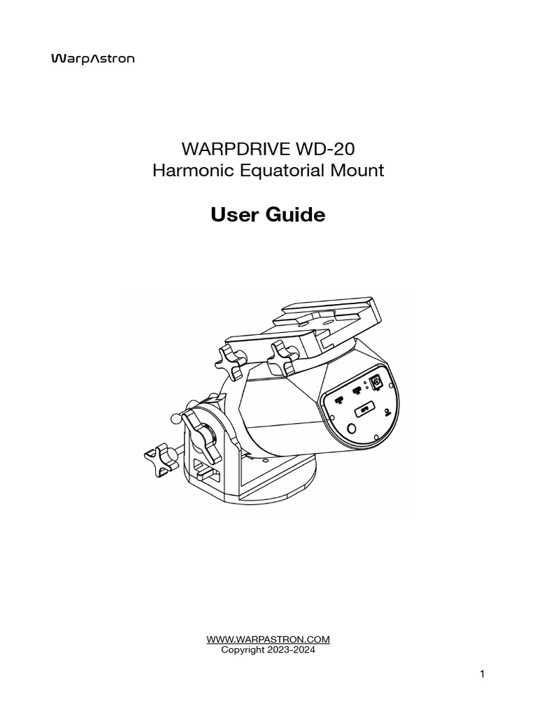 Warpdrive Wd20 Manual Eng v1.1 | PDF | Tripod (Photography) | Screw