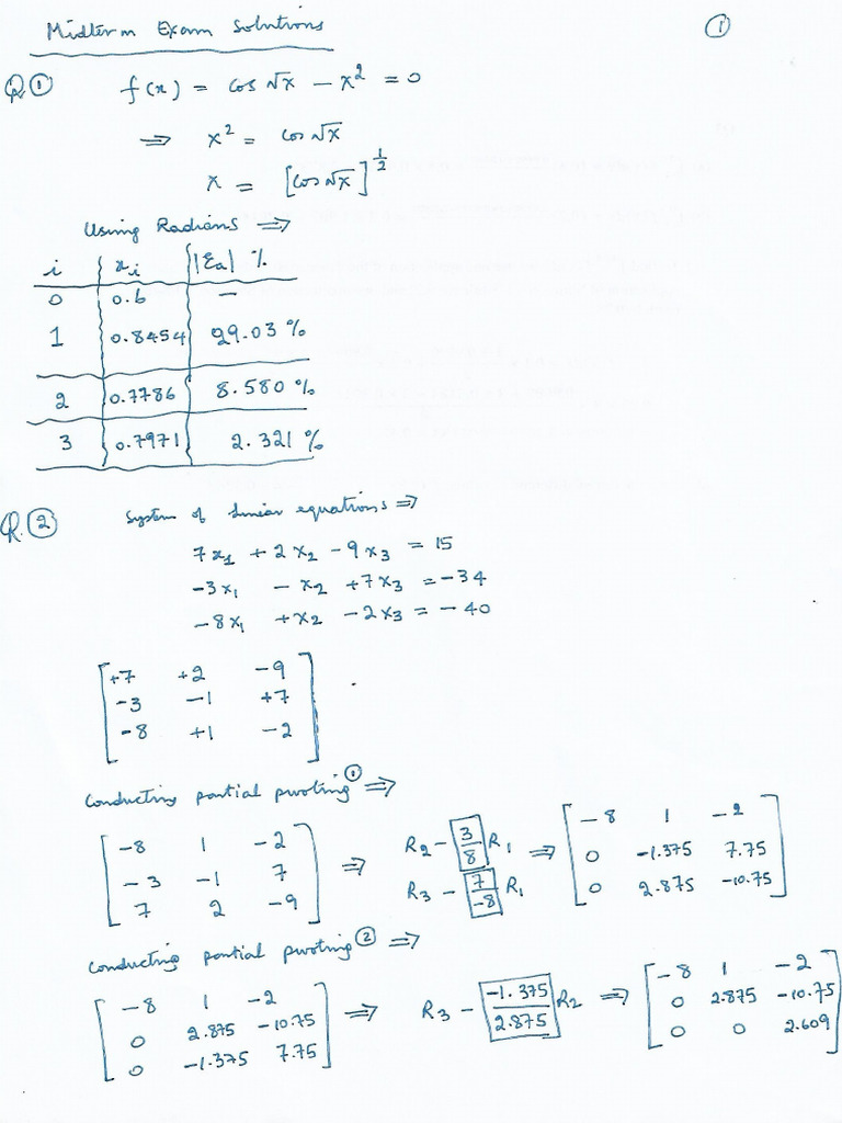 Midterm Exam Solutions | PDF