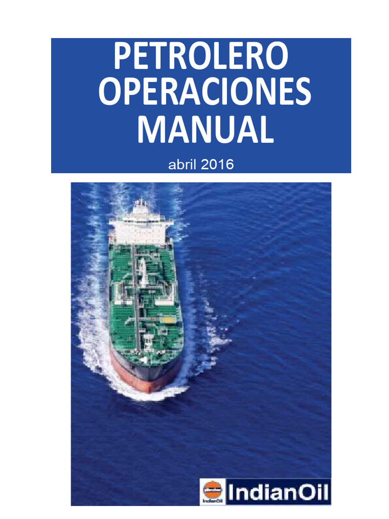 Manual de Operaciones de Buques Cisterna | PDF | Tanques | Bomba
