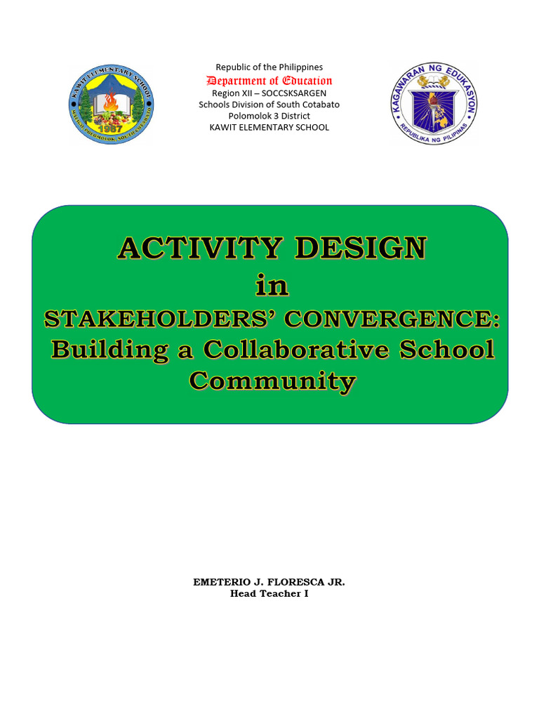 KAWIT ES - Activity Design in Stakeholders' Convergence (2023-2024 ...
