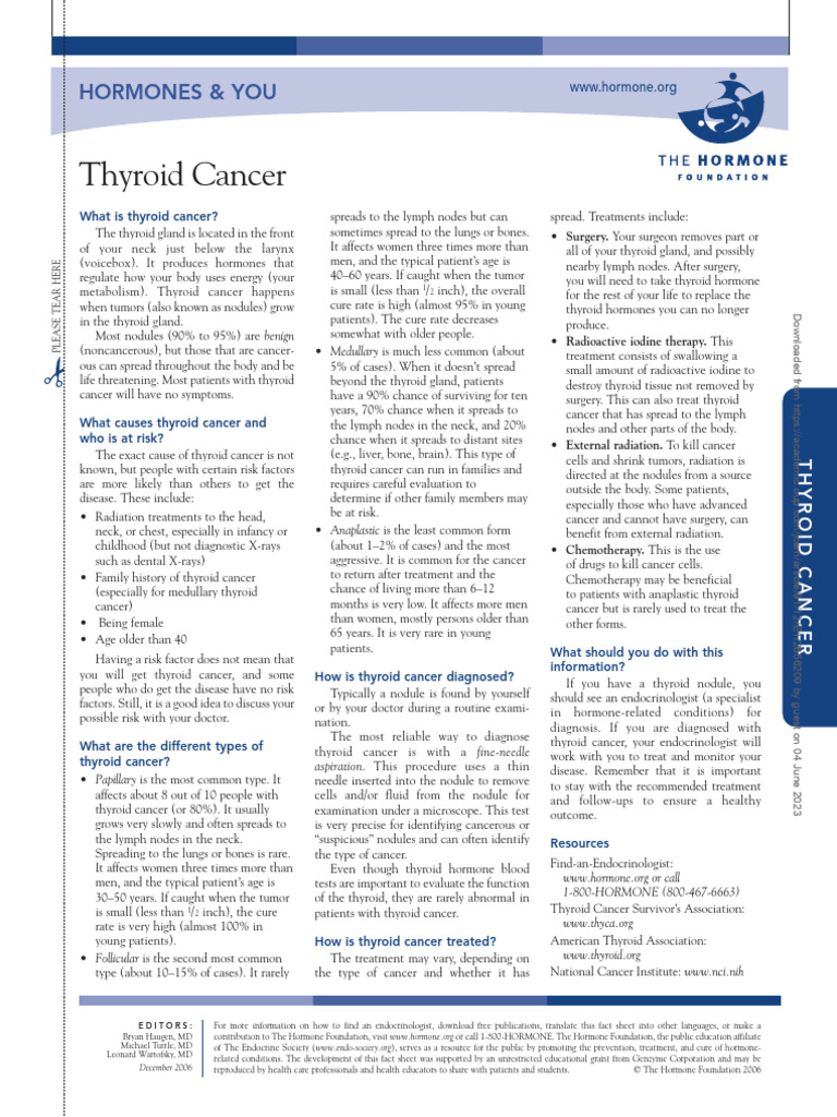 Thyroid Cancer | PDF | Thyroid | Radiation Therapy