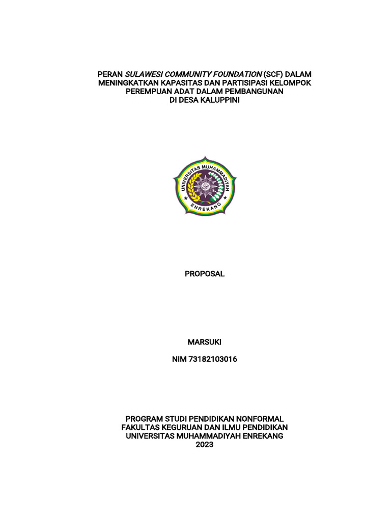 Proposal Marsuki 3 | PDF