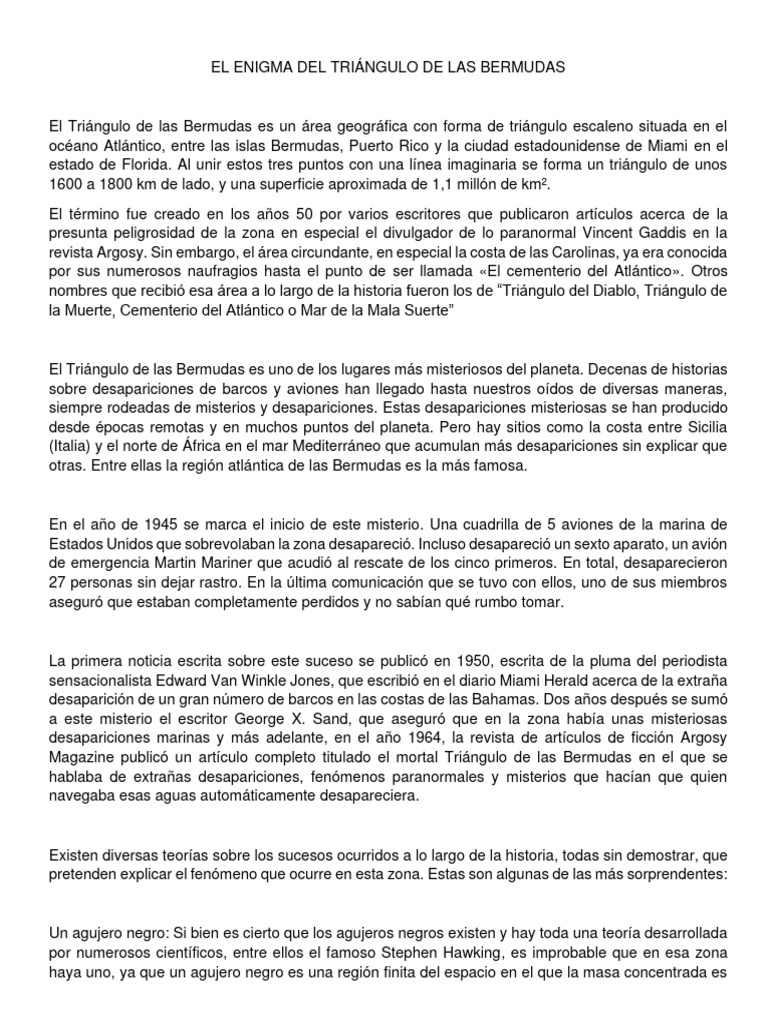 El Triángulo de Las Bermudas | PDF