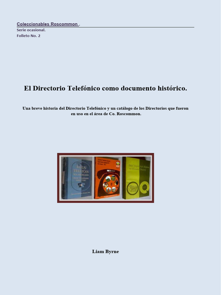 El Directorio Telefónico de Roscommon | PDF | Teléfono | AT & T