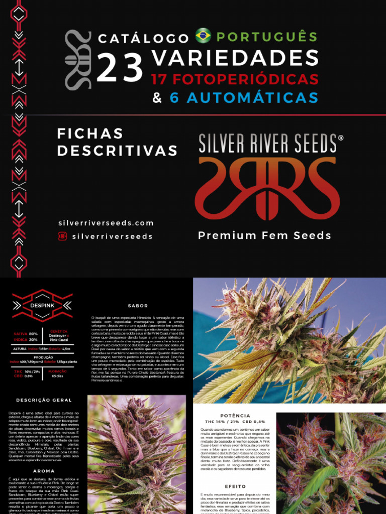 Catalogo BRASIL SilverRiverSeeds® FICHAS X 23 Variedades | PDF