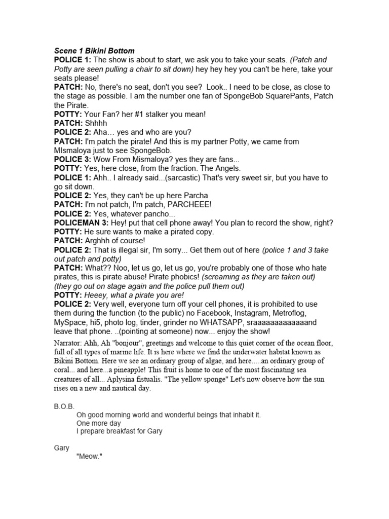 Booklet 2 Spongebob Squarepants | PDF