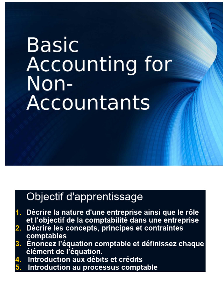 Comptabilité de Base Pour Les Non-Comptables - Partie 1 | PDF ...