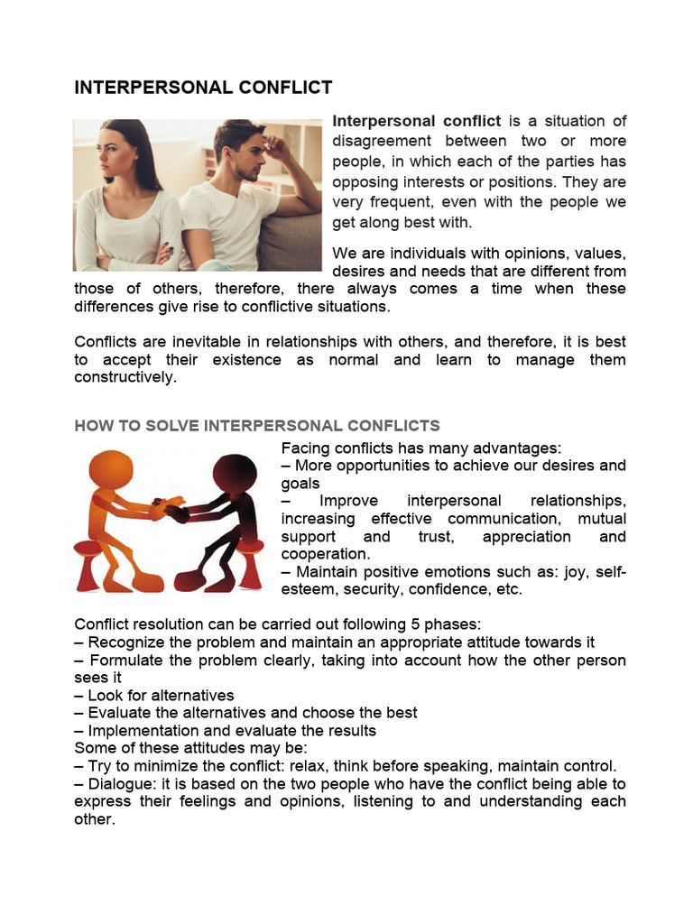 Interpersonal Conflict | PDF | Conflict (Process) | Interpersonal ...