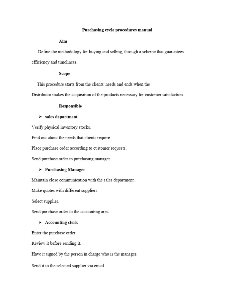 Purchasing Procedures Manual | PDF | Inventory | Procurement