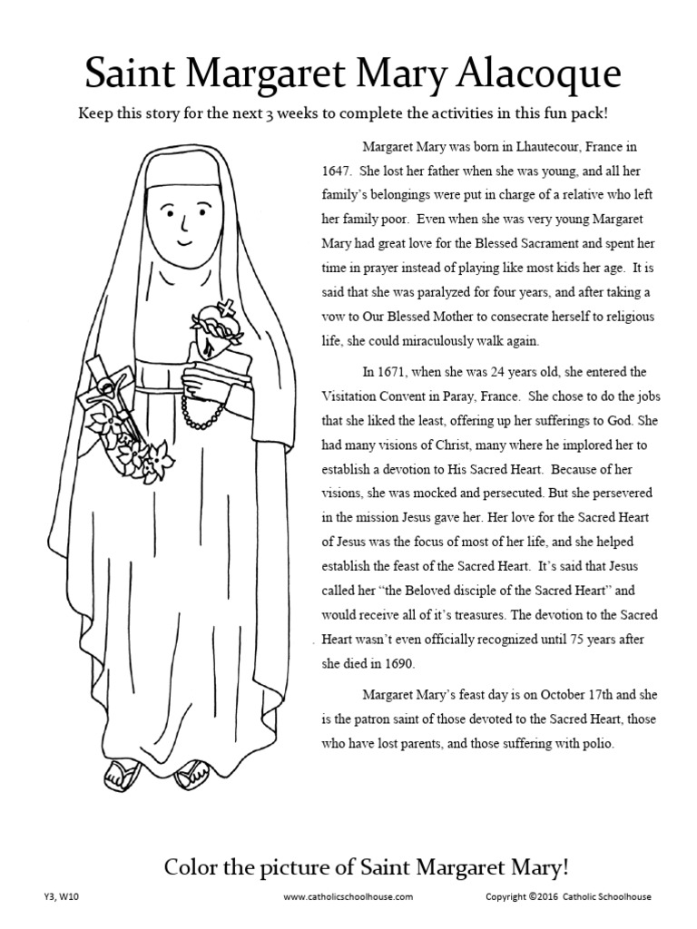 Saint Margaret Mary Alacoque Fun Pack | PDF