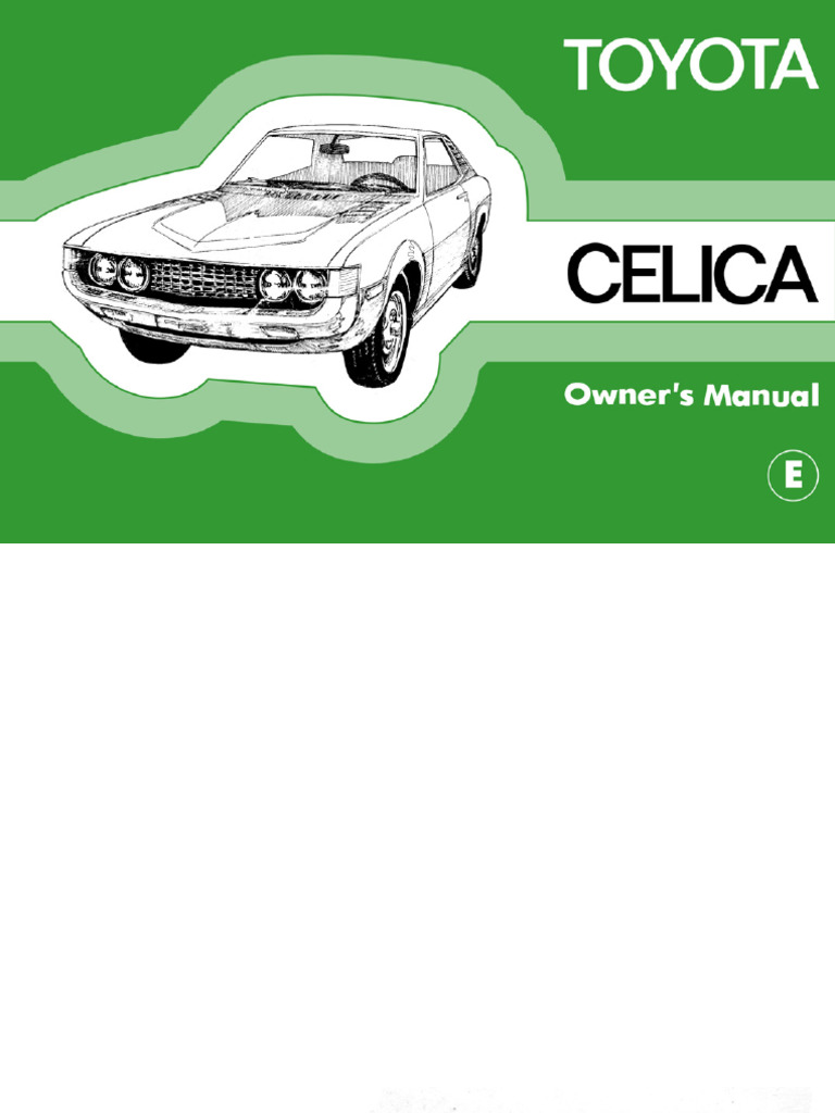 Toyota Celica Owners Manual A23 A28 | PDF