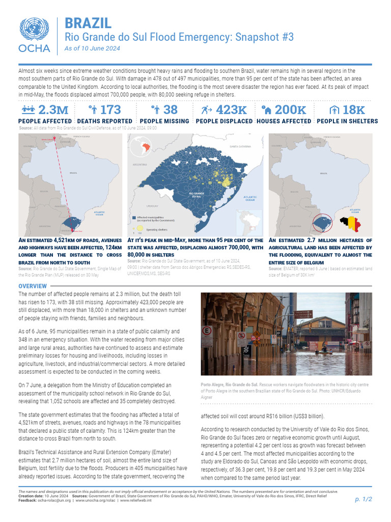 BR RGDS Flooding Emergency - Snapshot (As of 10 June 2024) - FIN | PDF ...