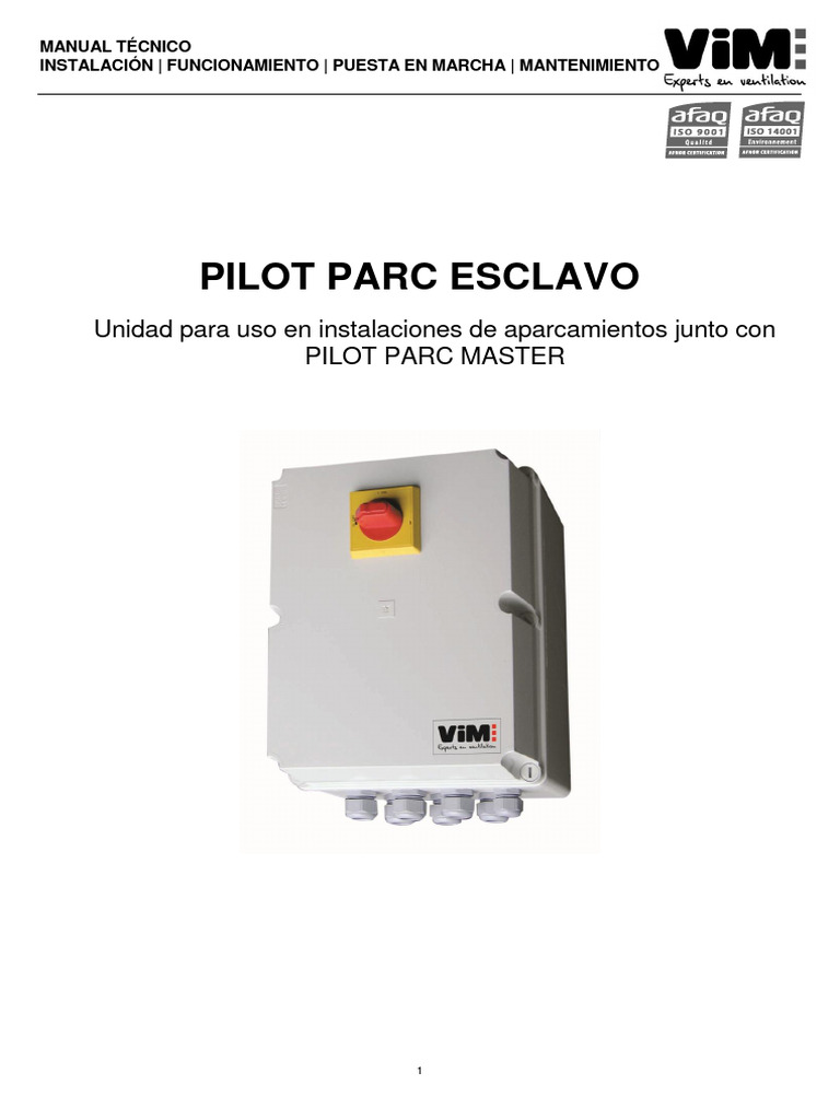 Ins Pilot Parc Esclavo 121115 Esp | PDF | Fusible (Eléctrico) | Motores