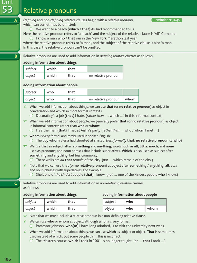Relative Pronoun | PDF | English Language | Pronoun