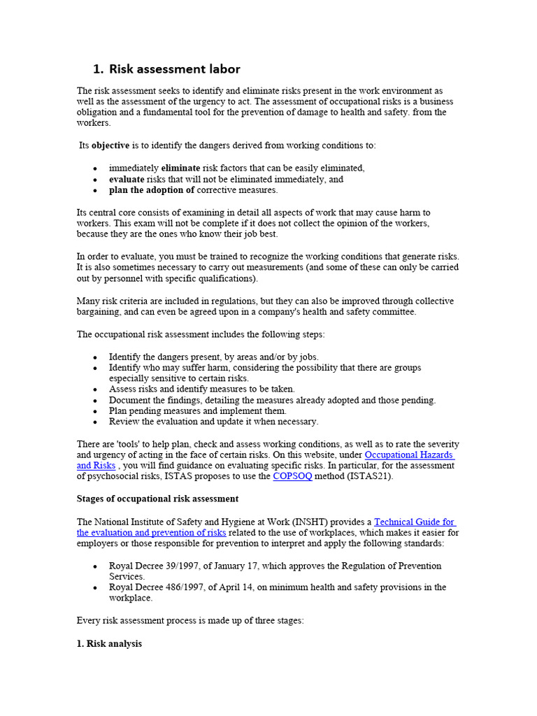 Occupational Risk Assessment | PDF | Risk | Occupational Safety And Health