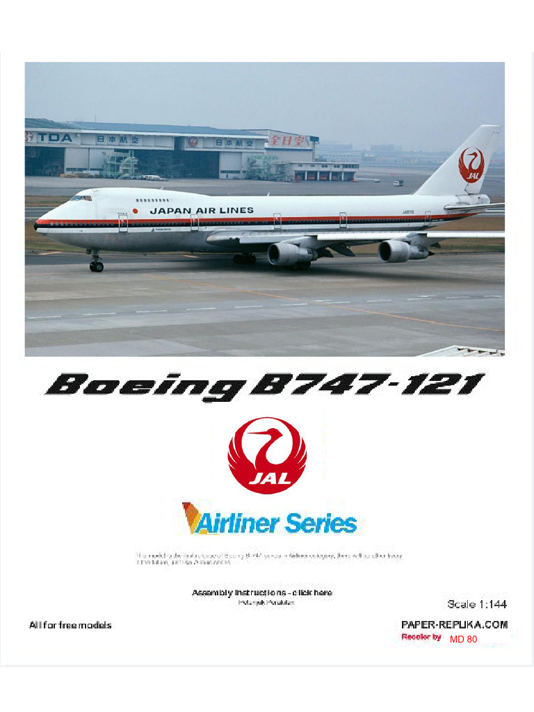 Japan Air Lines (Flight 123) 747-121 Papercraft | PDF