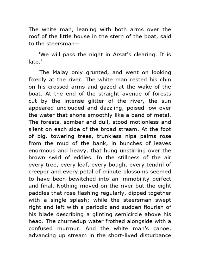 The Lagoon Joseph Conrad | PDF | Poetry