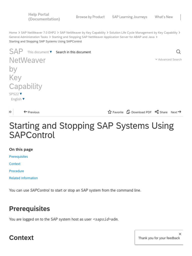 Starting and Stopping SAP Systems Using SAPControl - SAP Help Portal | PDF | Command Line ...