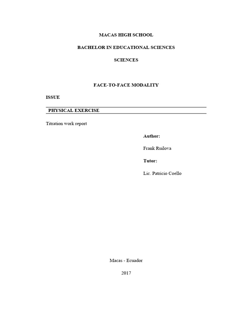 Physical Exercise Report | PDF | Clinical Medicine | Determinants Of Health