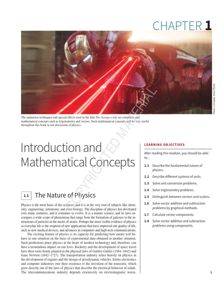 AP Physics Chapter 1 | PDF | Trigonometric Functions | Triangle
