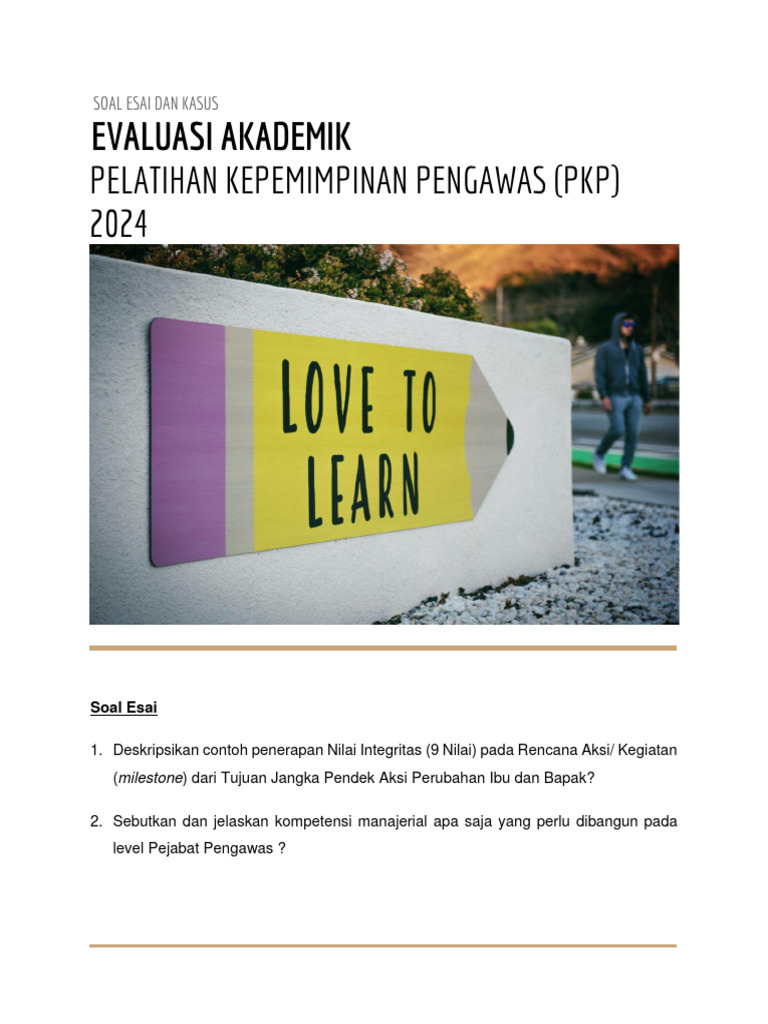 Soal Esai Dan Kasus PKA Dan PKP 2024 | PDF
