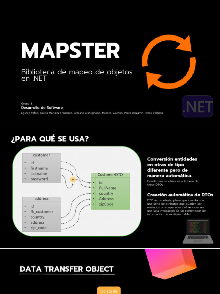 Presentación Mapster | PDF | Software | Ingeniería de software