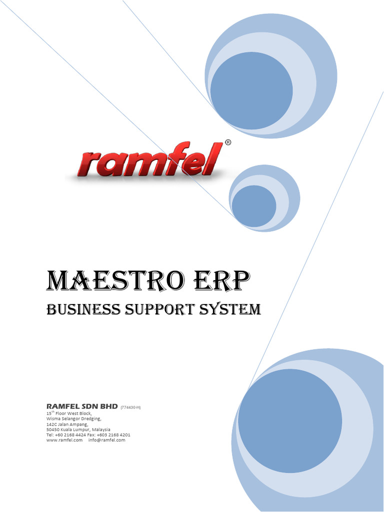 Maestro ERP - Business Support System | PDF | Information Technology ... Maestro ERP - Business Support System | PDF | Information Technology ...