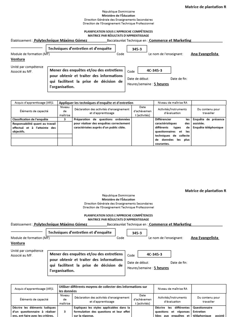 Techniques D'entretien Et D'enquête | PDF | Enseignement professionnel ...