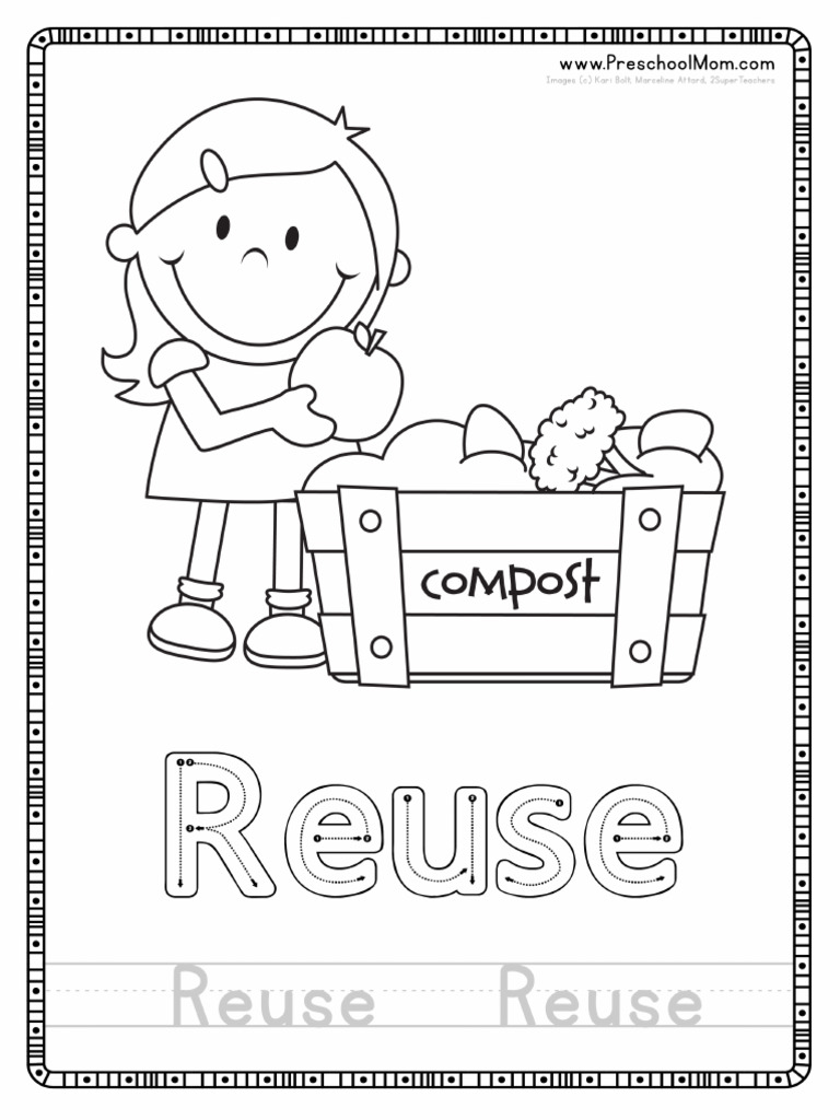 Reuse Coloring Page | PDF
