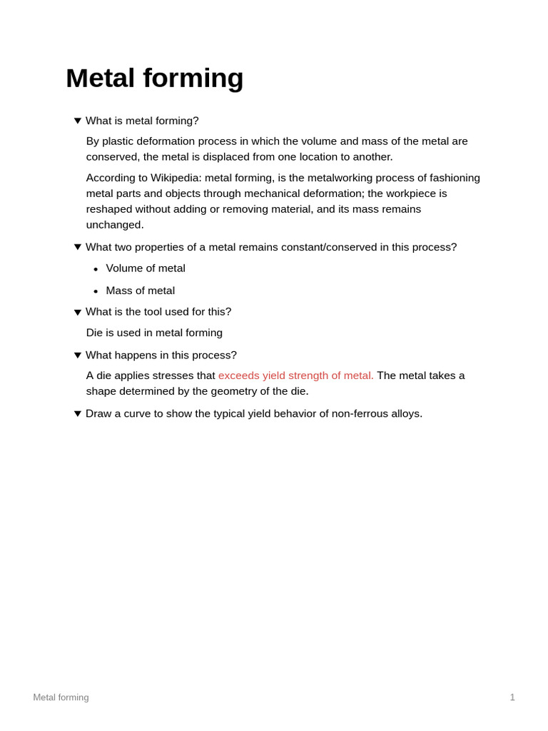 Metal Forming | PDF | Forging | Rolling (Metalworking)