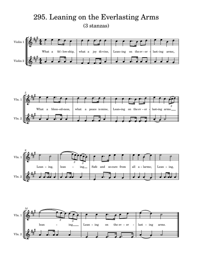 Leaning On The Everlasting Arms | PDF