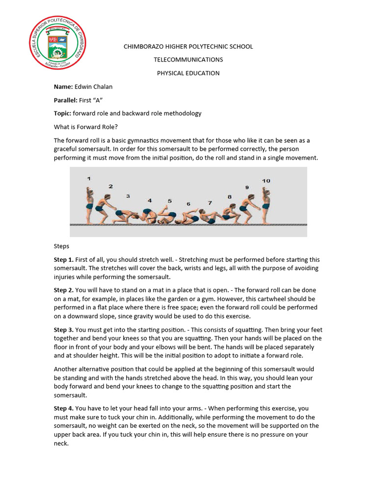 Forward and Backward Roll Techniques | PDF | Gymnastics