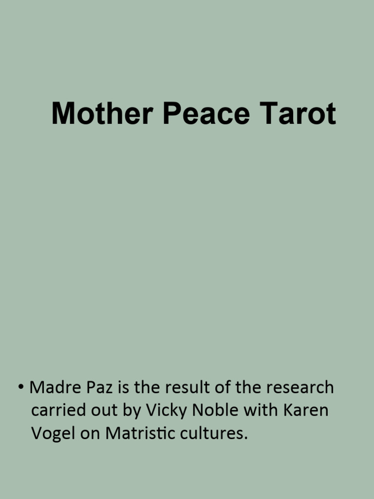 Mother Peace Tarot Insights | PDF