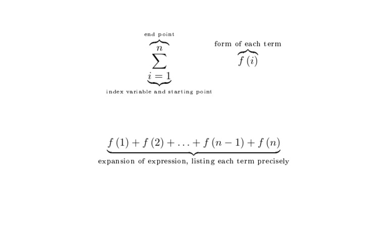 Definition of Summation Notation | PDF