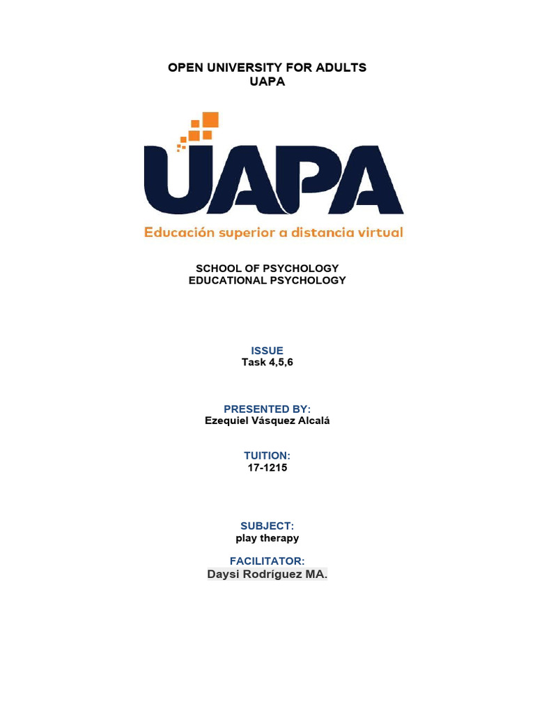 Task 4, 5 and 6. Play Therapy | Download Free PDF | Psychotherapy | Perception