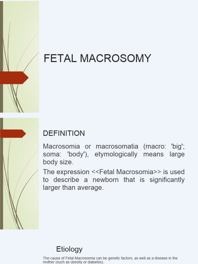 Fetal Macrosomia | PDF | Pregnancy | Obstetrics