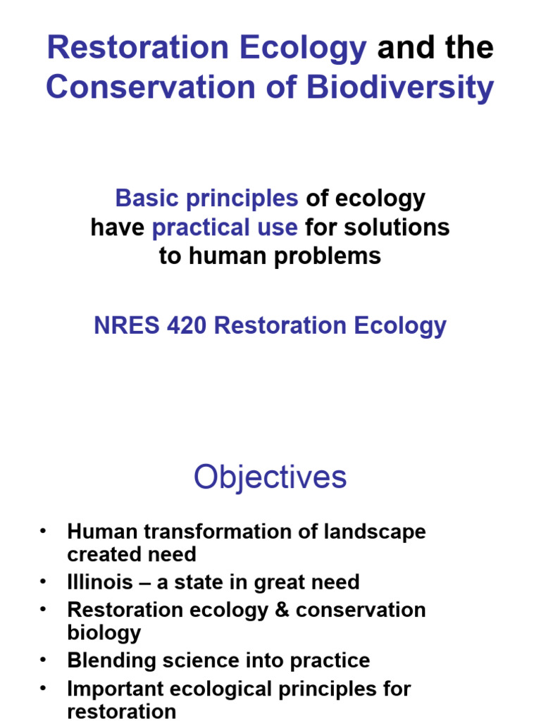 23B Restoration Ecology 2009 | PDF | Restoration Ecology | Disturbance ...