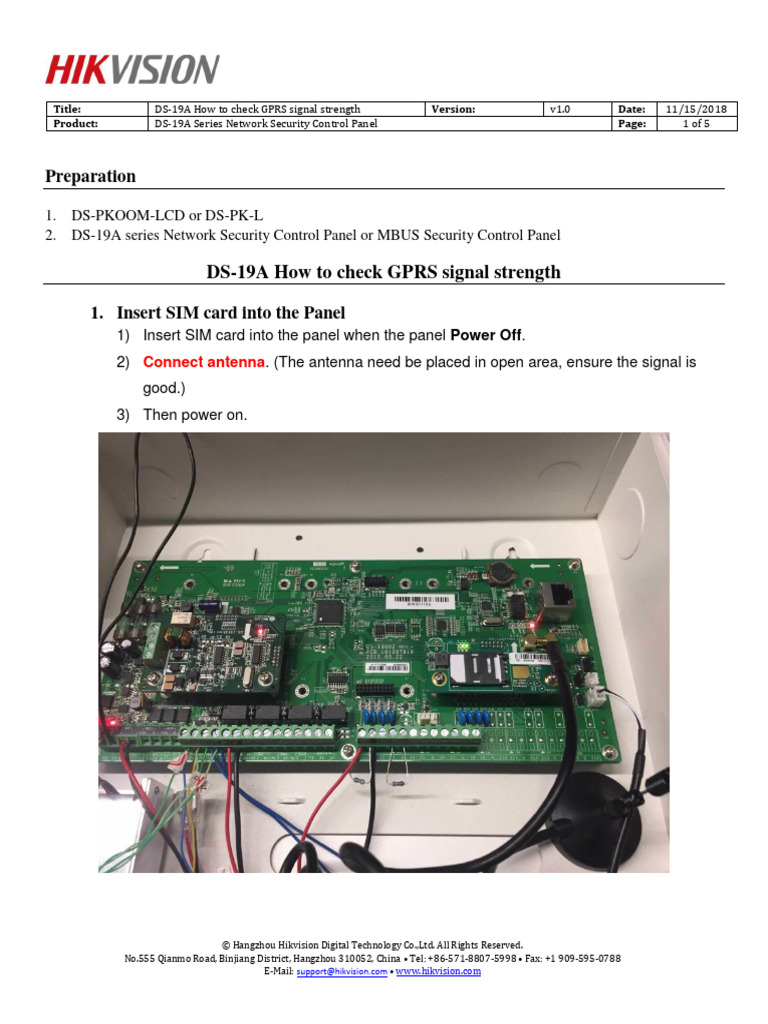 【1005】DS-19A How to check GPRS signal strength | PDF | Computer ...