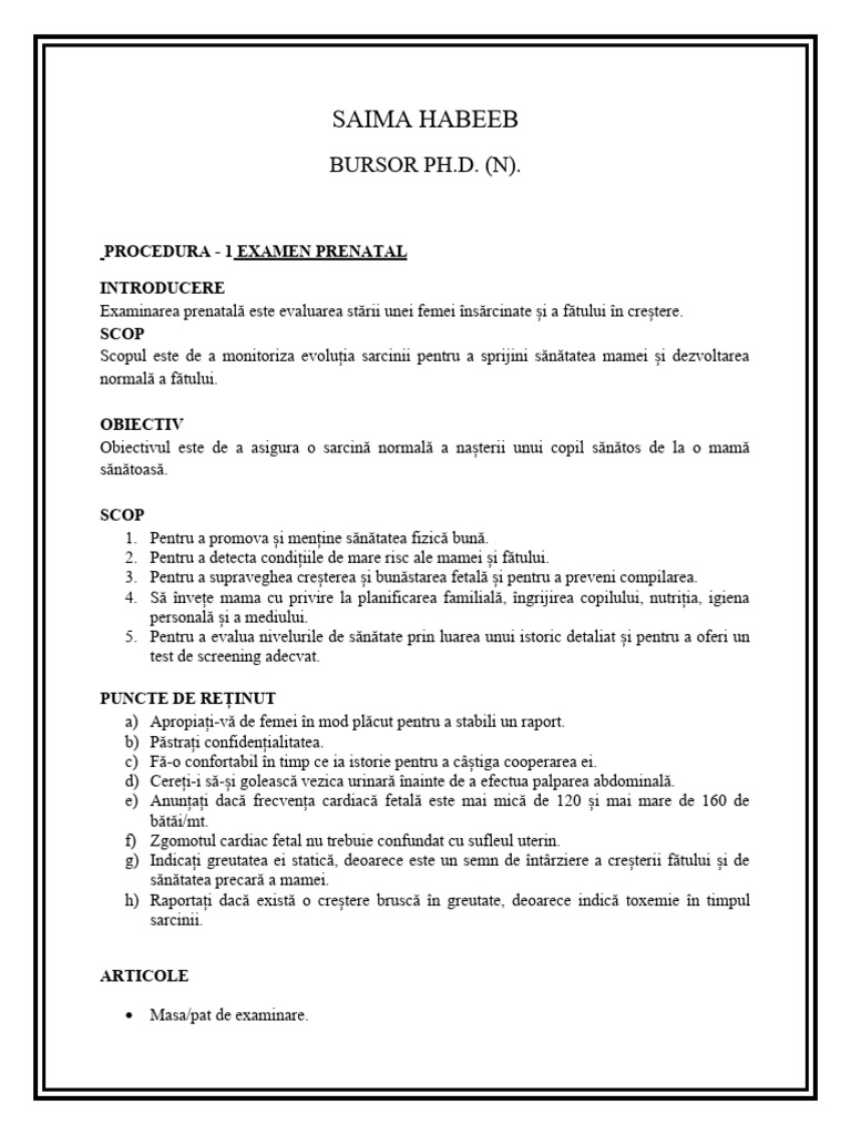 Proceduri Ginecologice | PDF