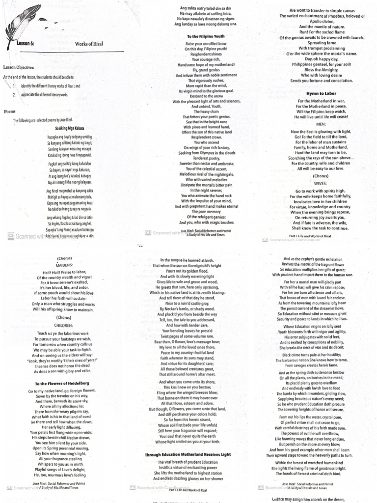 Rizal (L6-L11) | PDF