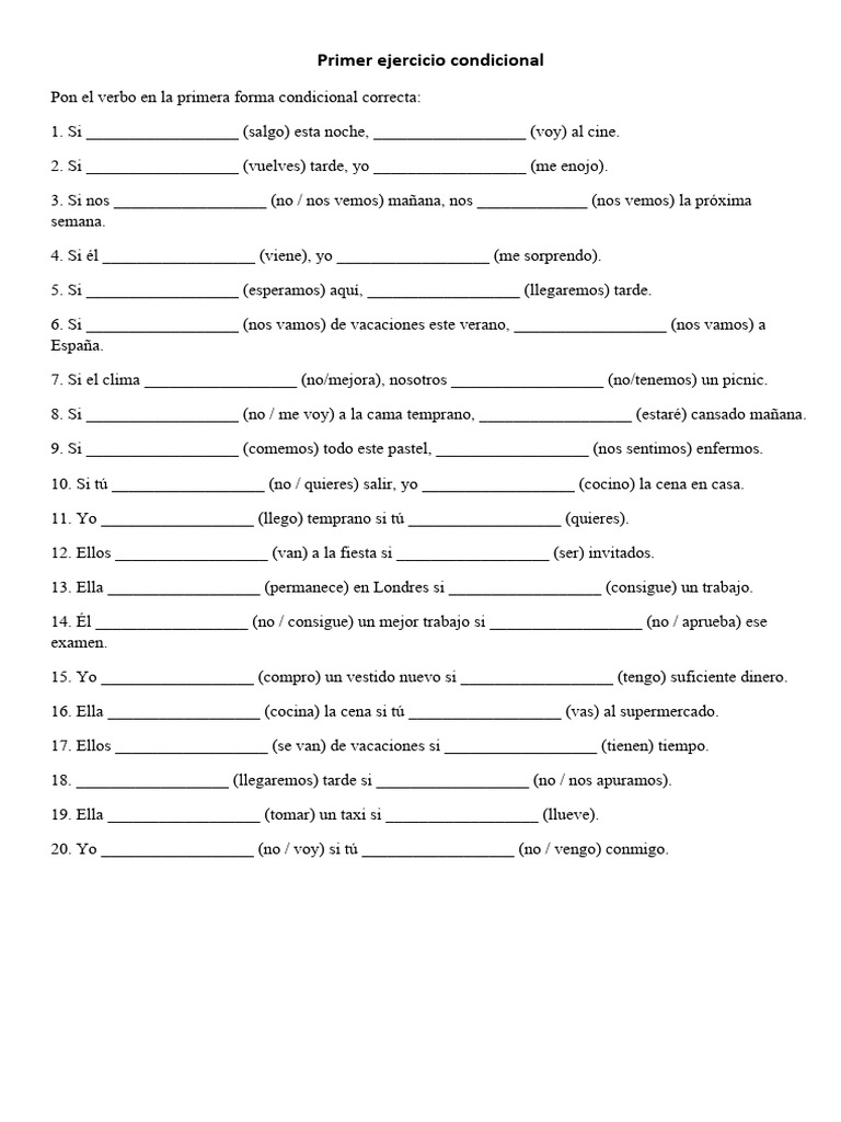 Primer Ejercicio Condicional | PDF