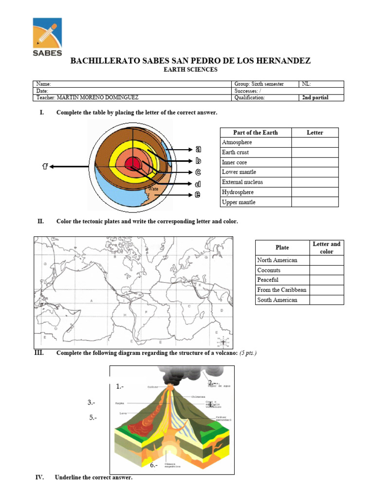 Earth Science Exam | PDF | Earth | Plate Tectonics