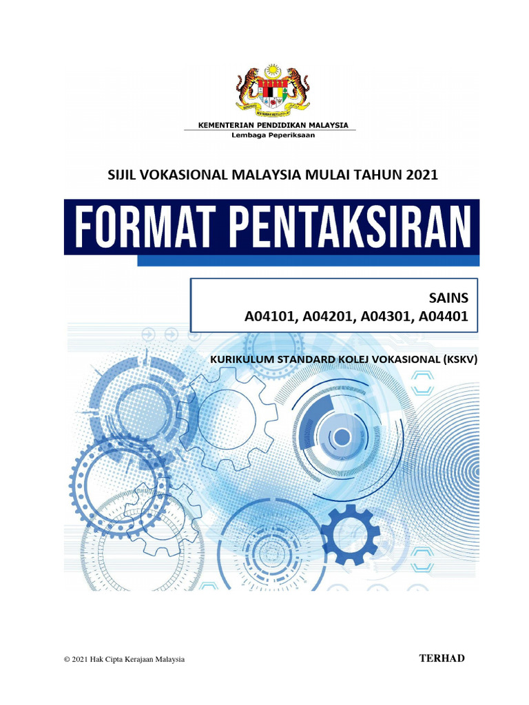 7.format Pentaksiran Sains SVM 2021 | PDF
