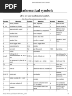 Pronunciation Guide for Math Symbols | PDF | Trigonometric Functions ...