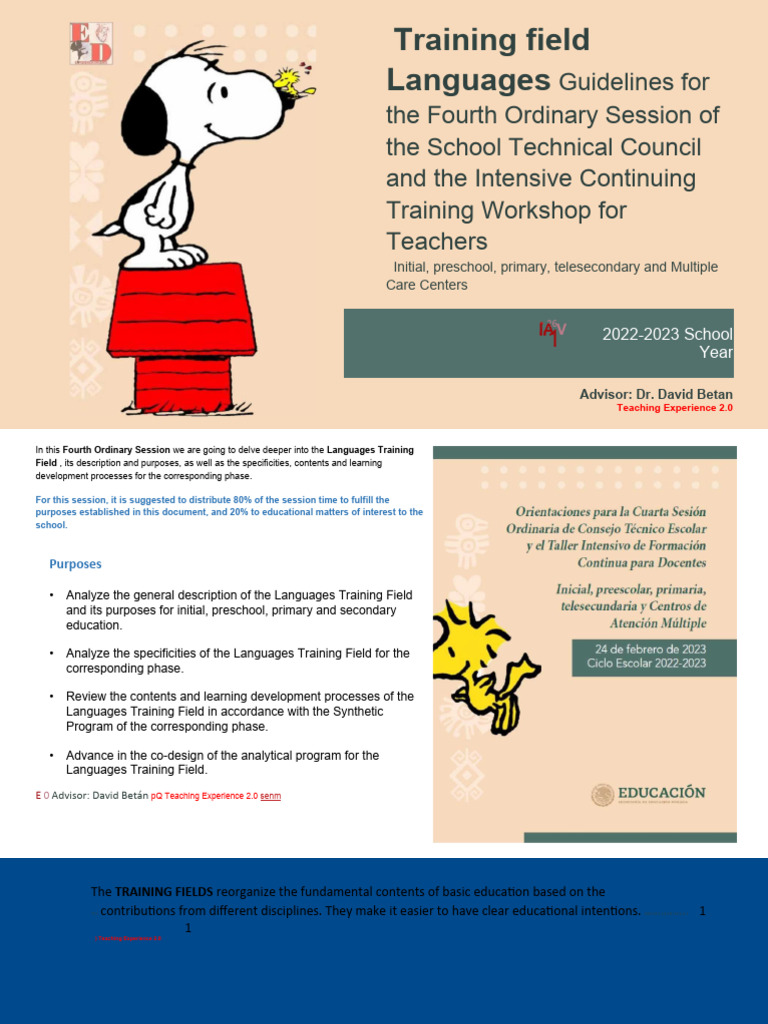 Fourth CTE Session - Languages Training Field | PDF | Linguistics ...