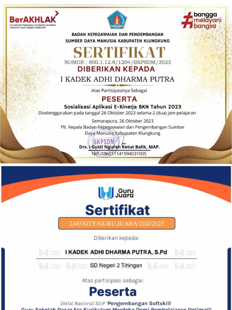 Sertifikat Cuk | PDF