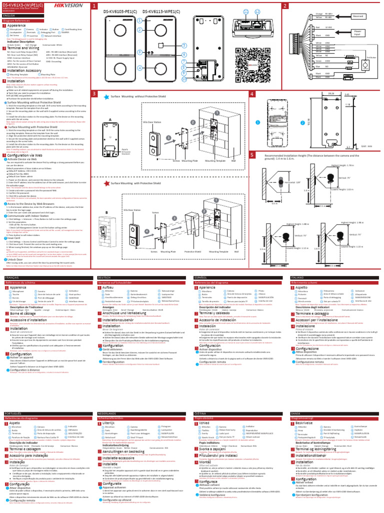 UD28151B D - Baseline - Multi Lingual - Video Intercom 6 Series Villa ...