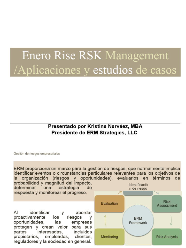 Estudios de Casos de Aplicación de ERM | PDF | Indicador de rendimiento | Riesgo