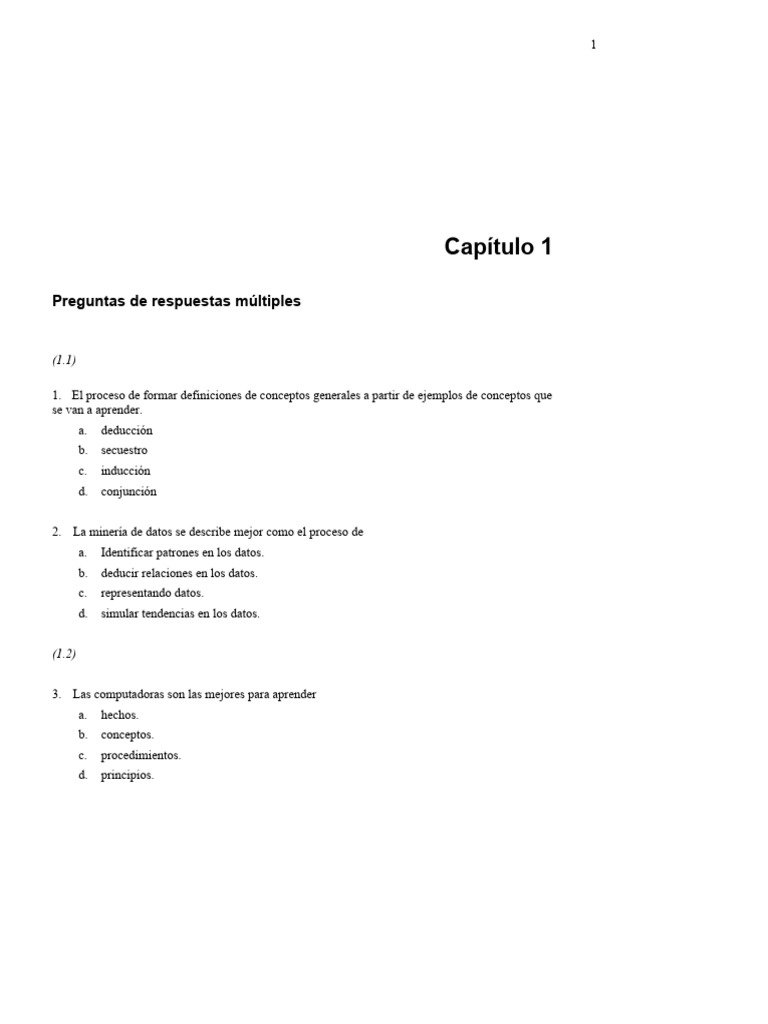Preguntas de Respuestas Múltiples | PDF | Razonamiento deductivo | Procesamiento de datos