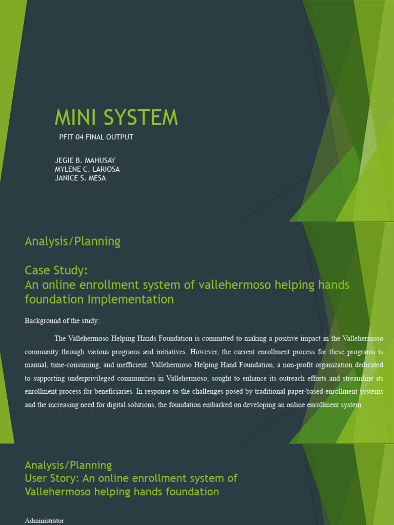 MINI SYSTEM Presentation 1 | PDF | Usability | Use Case